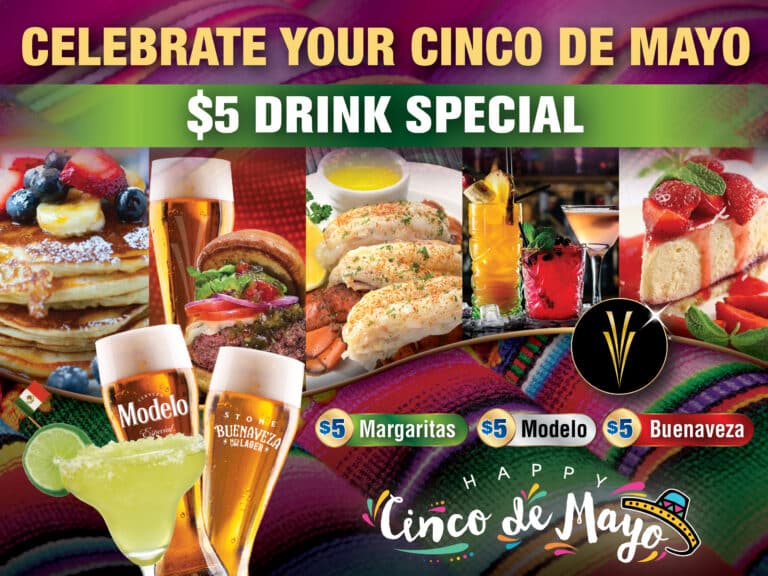 Ofertas de 5$ en bebidas para el Cinco de Mayo - Valley View Casino & Hotel